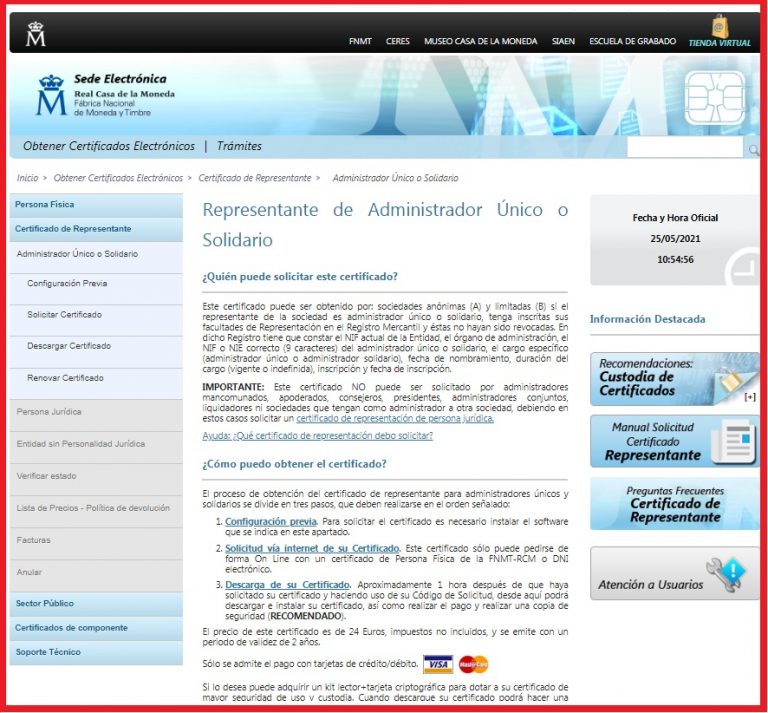 Solicitar Certificado Digital de Administrador Único ...